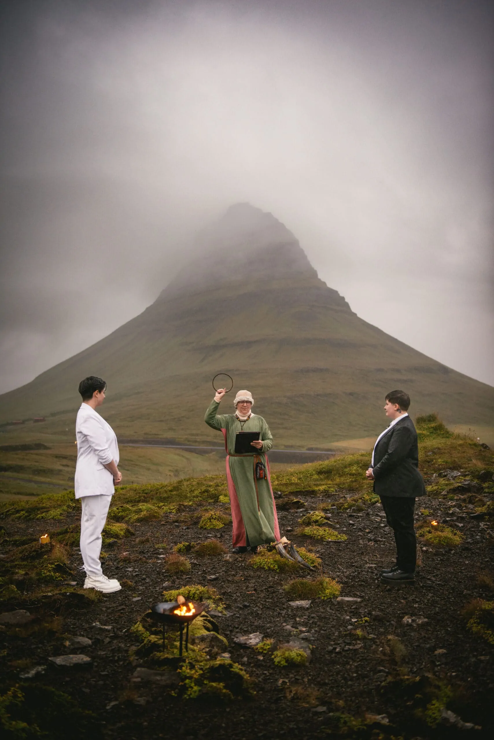 A same-sex pagan elopement at the Kirkjufell - Zephyr & Luna